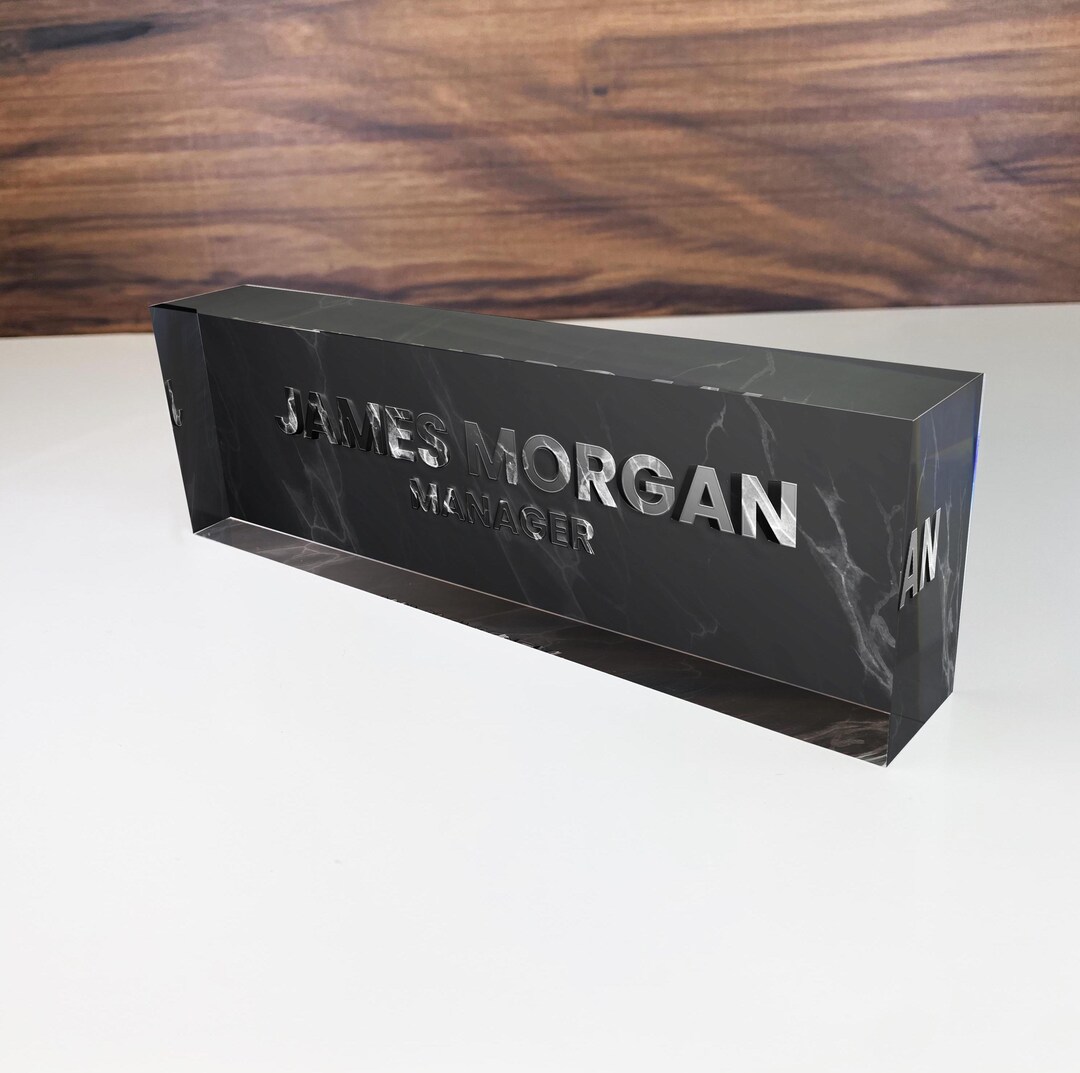 Desk Plaque 3D - Personalized Acrylic 3D Name Plate for Custom Name ...