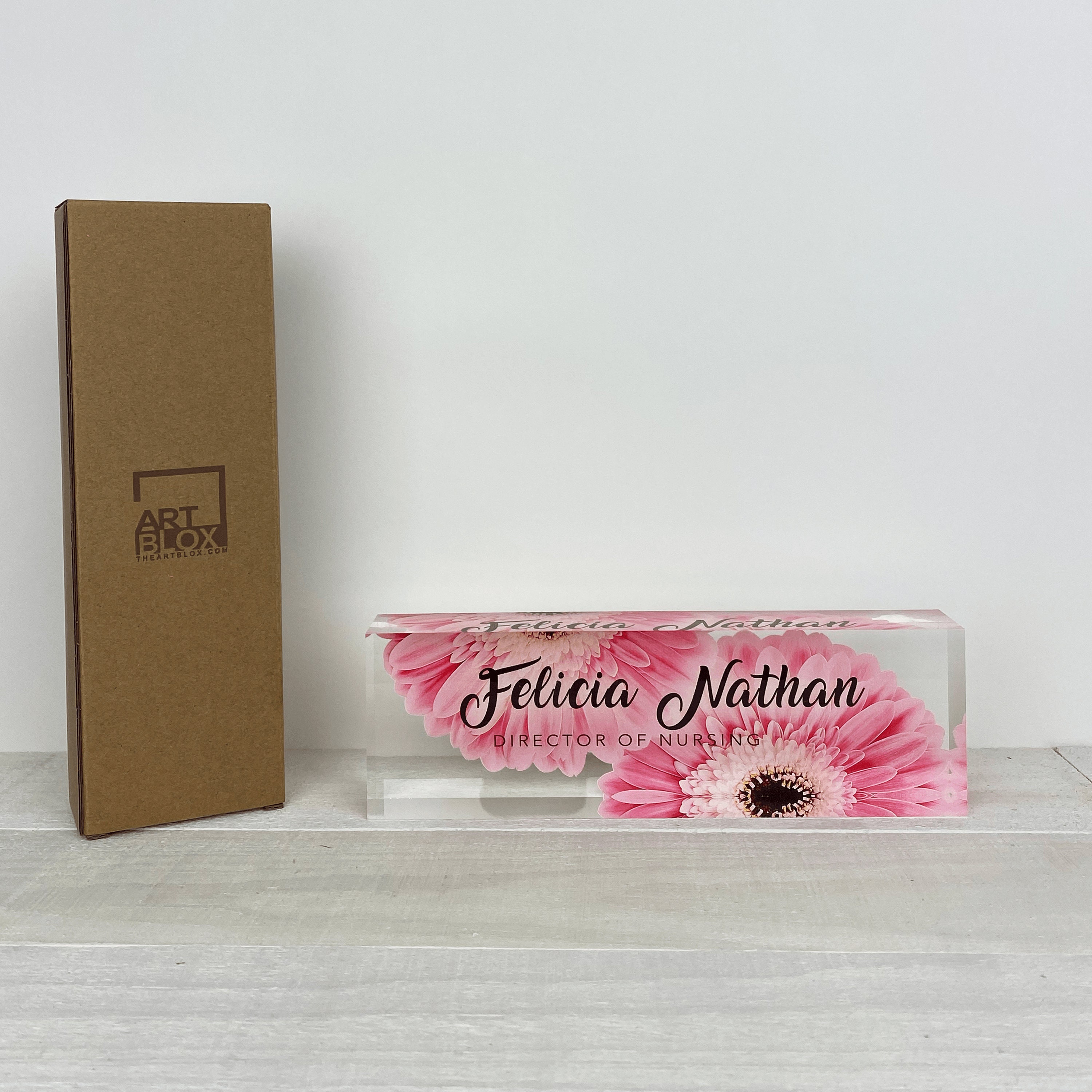 Personalized Desk Name Plate| Daisy Design Office Desk Decor On Clear ...