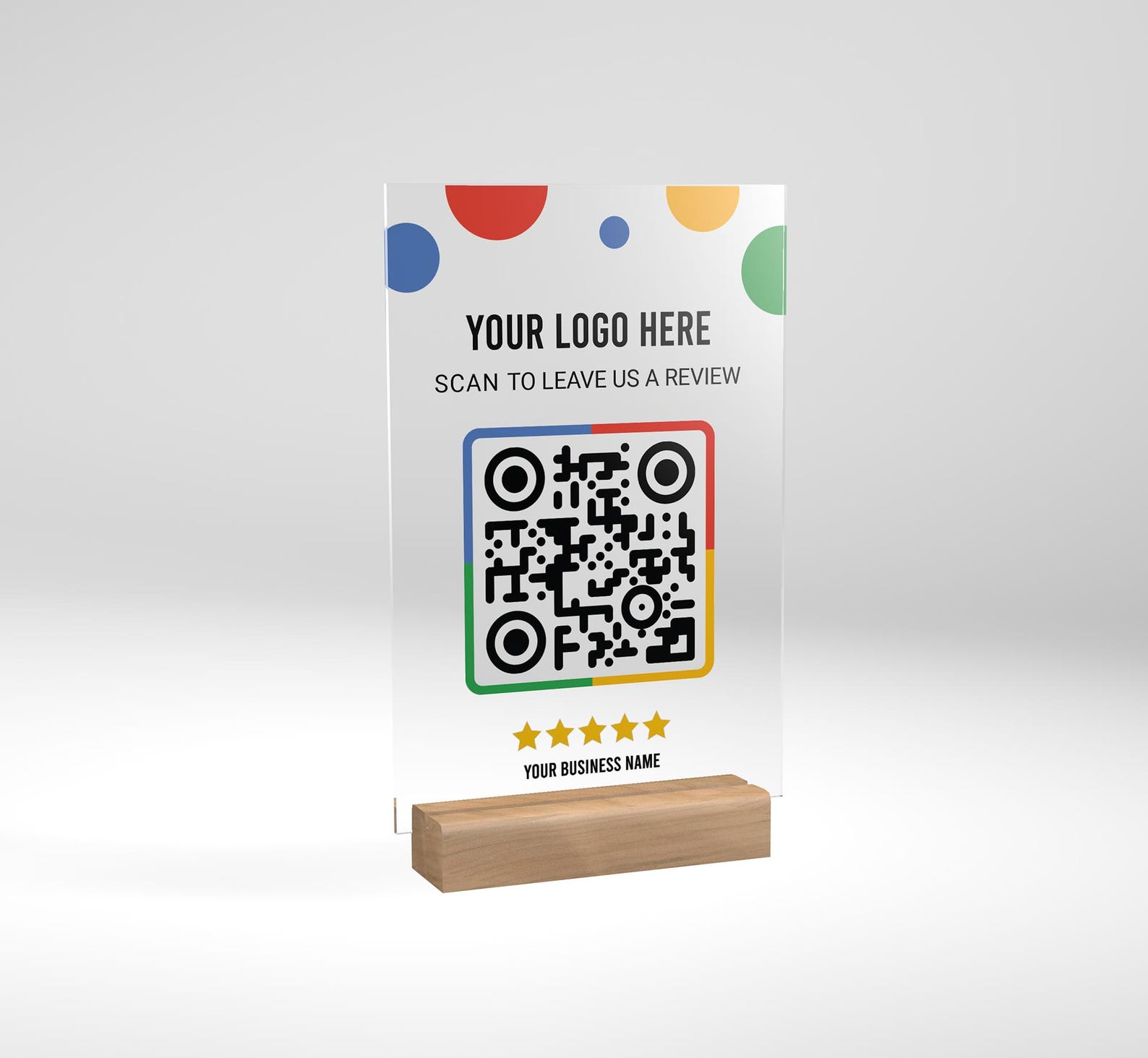 Custom QR Code Acrylic Review Display With Stand - Etsy