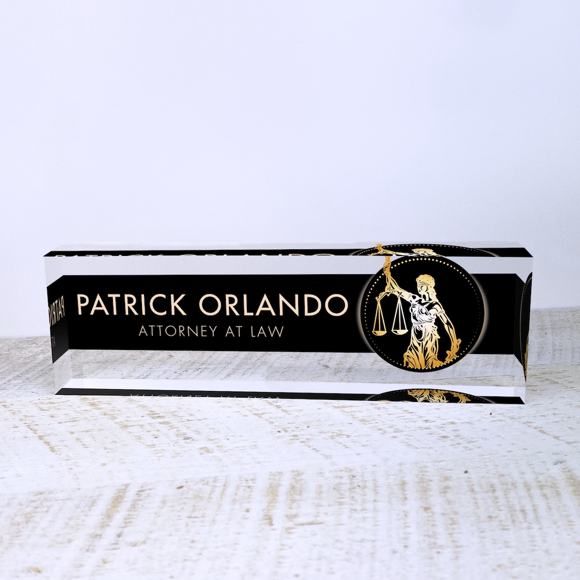 Personalized Desk Name Plate for Office Desk Lawyer Design on - Etsy