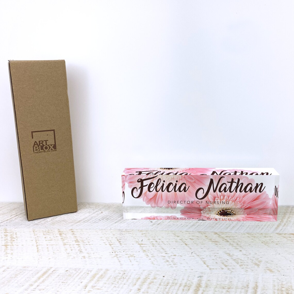 Personalized Desk Name Plate Daisy Design Office Desk Decor | Etsy