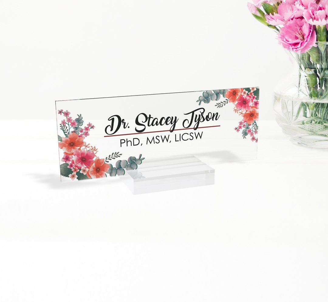 Personalized Desk Name Plate, Teacher Gift, Apple Nameplate, Teacher ...