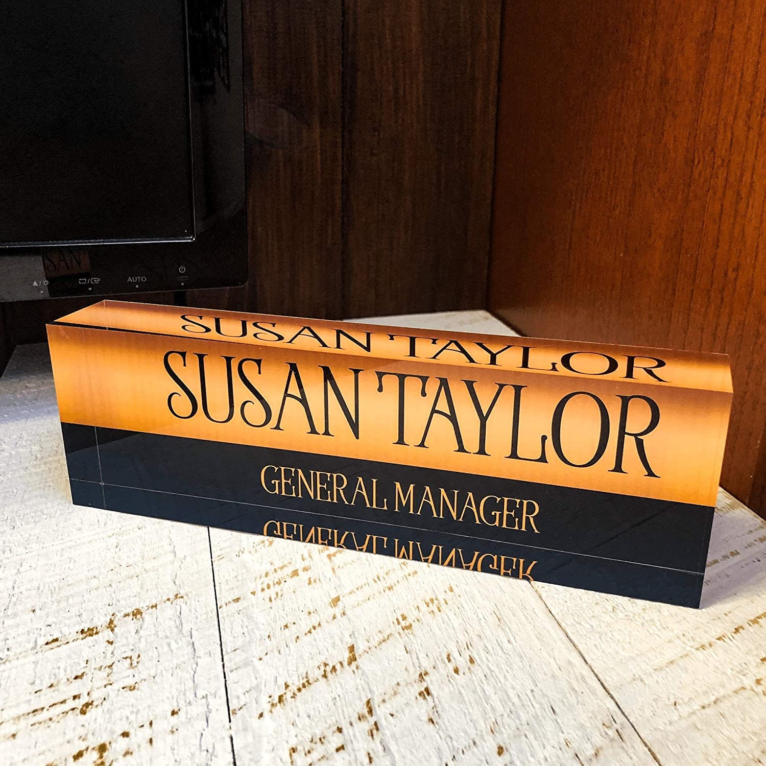 Personalized Name Plate for Desk | Custom Office Decor Nameplate Sign ...