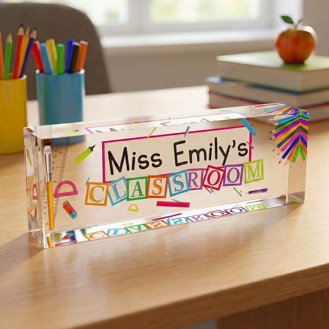 Custom Desk Name Plate | Personalized Acrylic Plaque Sign | Office ...