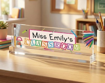 Desk Name Plate for Women, Personalized Gift for Her, Custom Name Plate ...