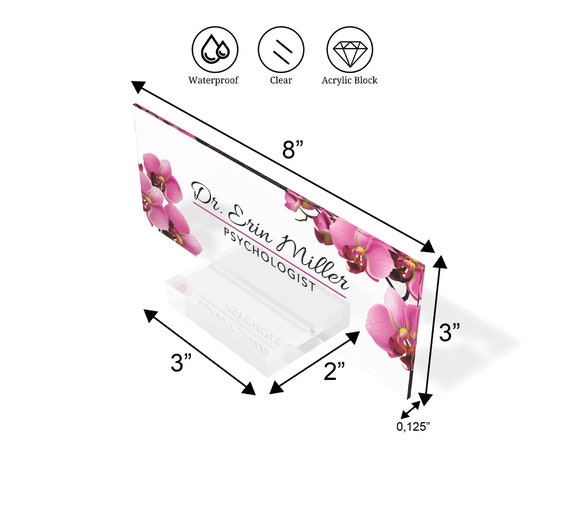 Teacher Desk Accessories Personalized Acrylic Desk Name Plate - Custom ...