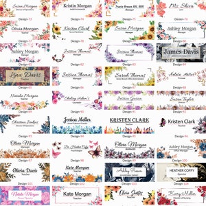 Personalized Desk Name Plate| Daisy Design Office Desk Decor on Clear ...