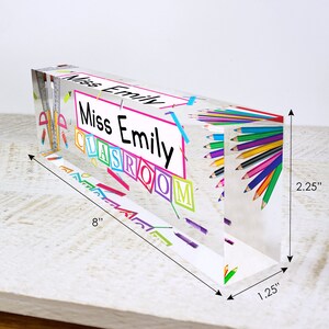 Personalized Desk Name Plate for Office Desk Gold Teacher Design on ...