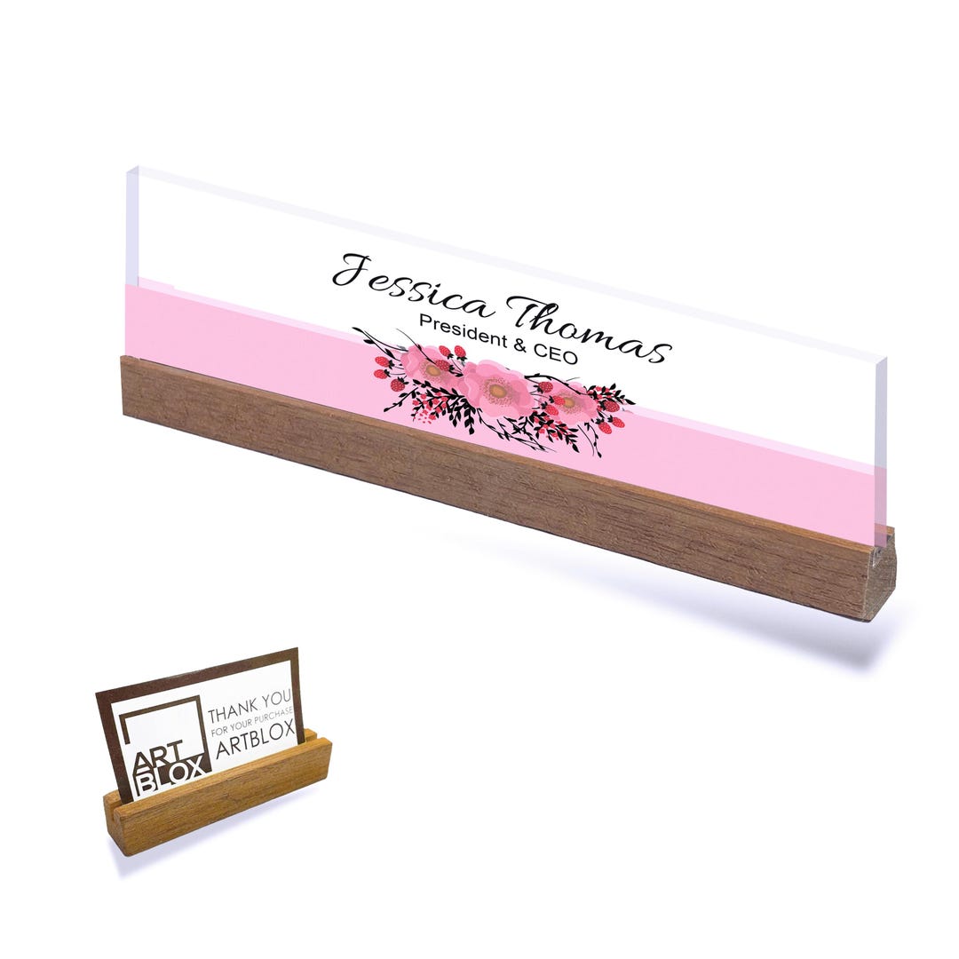 Personalized Desk Name Plate for Men Women Handmade Office Desktop ...