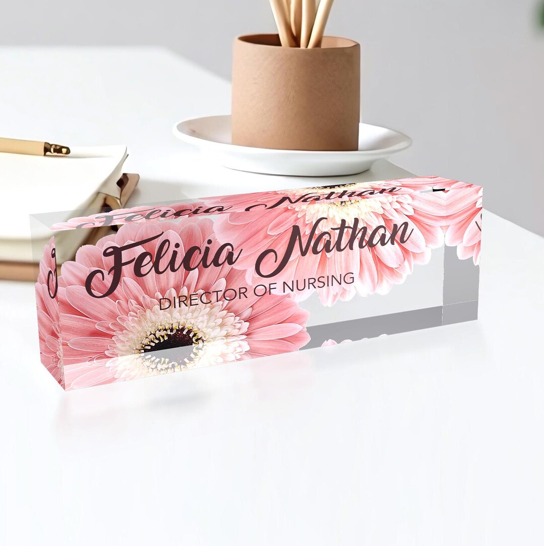 Custom Name Plate for Desk | Office Decor | Desk Nameplate ...