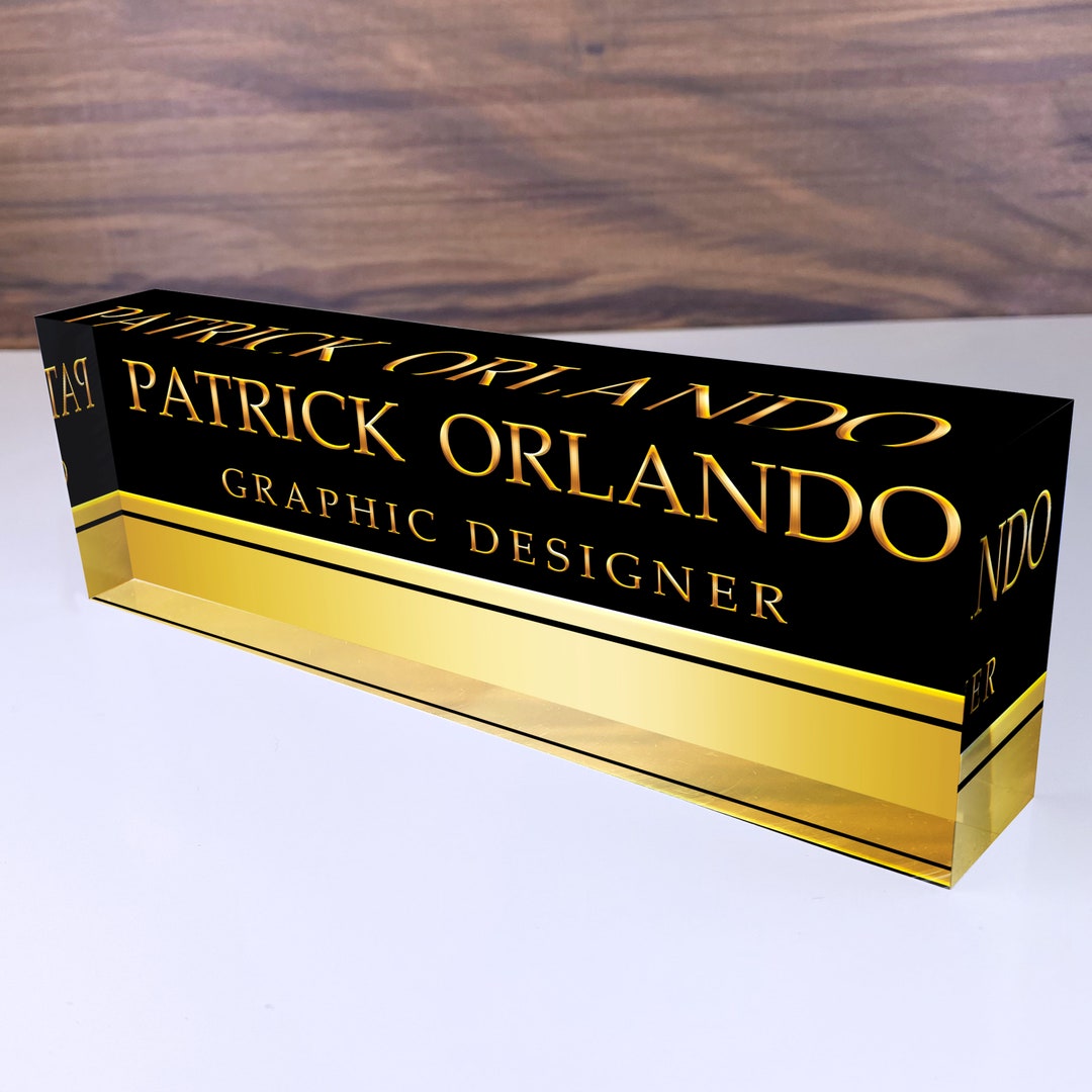 Personalized Name Plate for Desk | Custom Office Decor Nameplate Sign ...