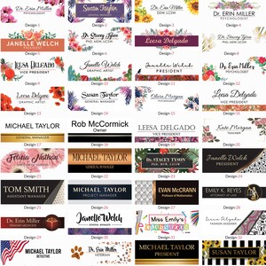 Personalized Desk Name Plate| Daisy Design Office Desk Decor on Clear ...