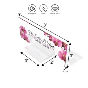 Personalized Desk Name Plate| Daisy Design Office Desk Decor on Clear ...