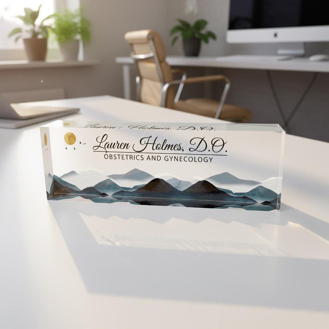 Desk Name Plate Personalized - Design Options - Coworker Gifts ...