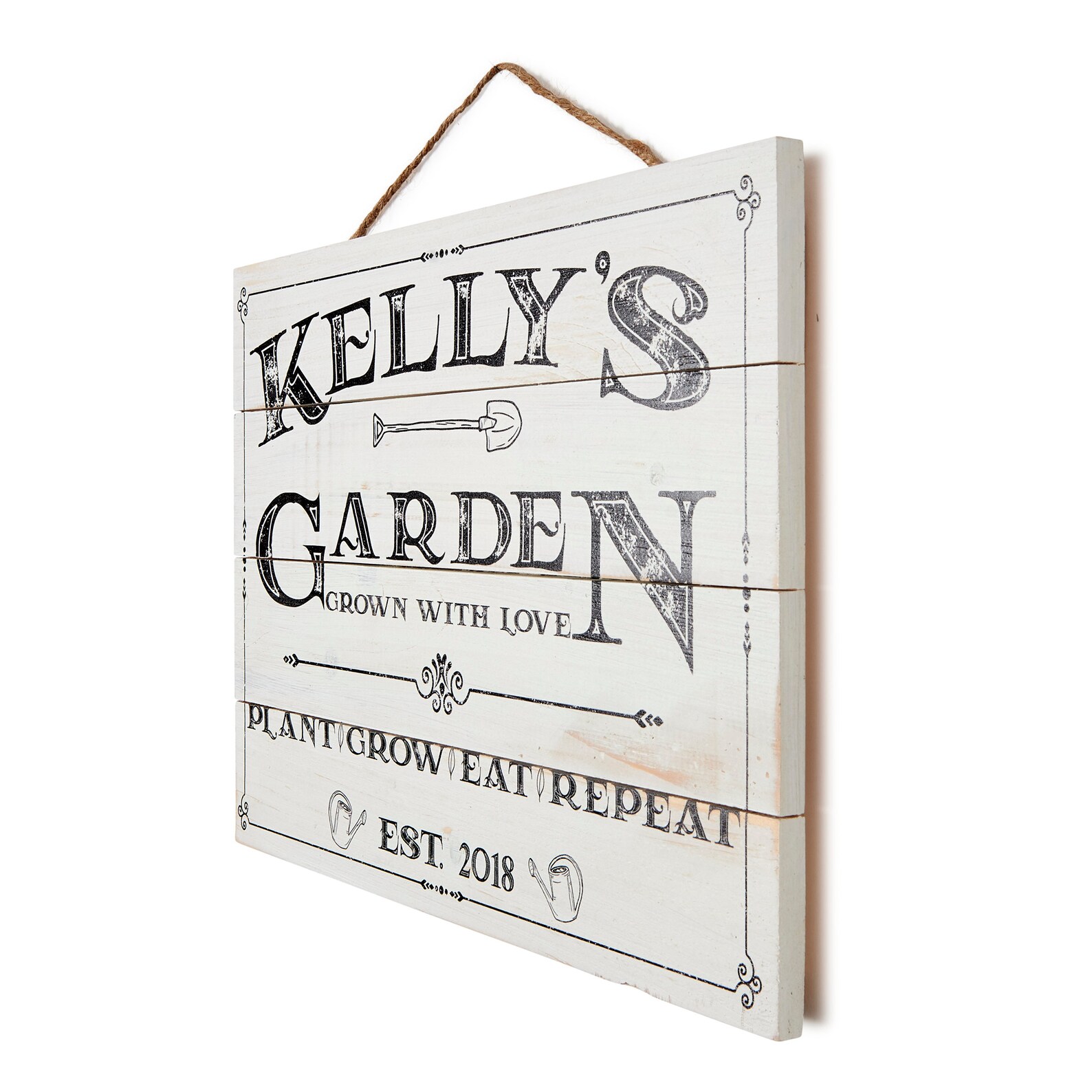 Personalized Garden Sign Rustic Wood Garden Pallet Sign - Etsy