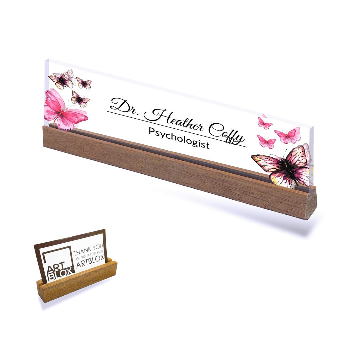 Desk Name Plate, Custom Name Plate for Desk, Acrylic Name Desk Plate ...