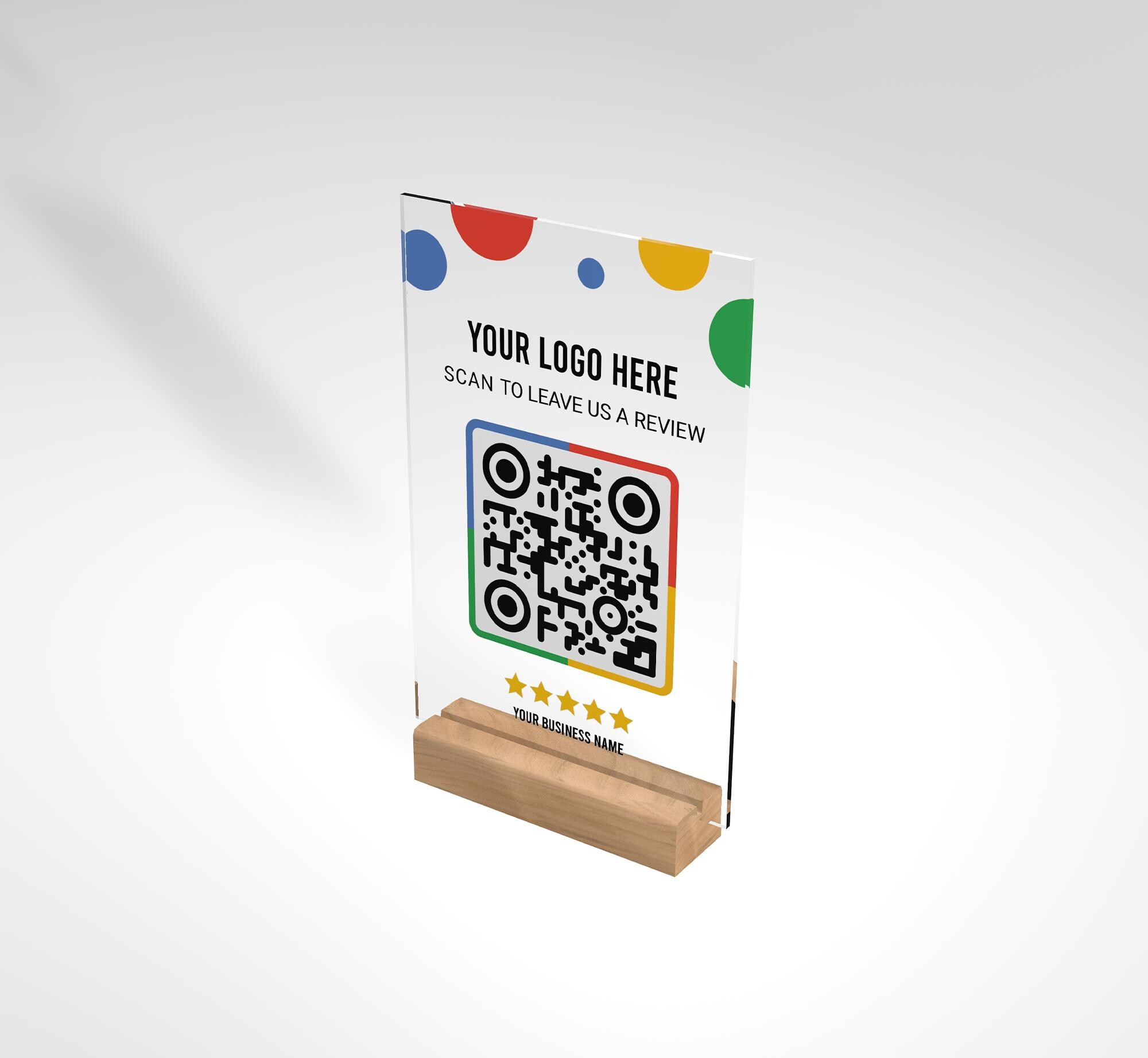 Custom QR Code Acrylic Review Display With Stand - Etsy