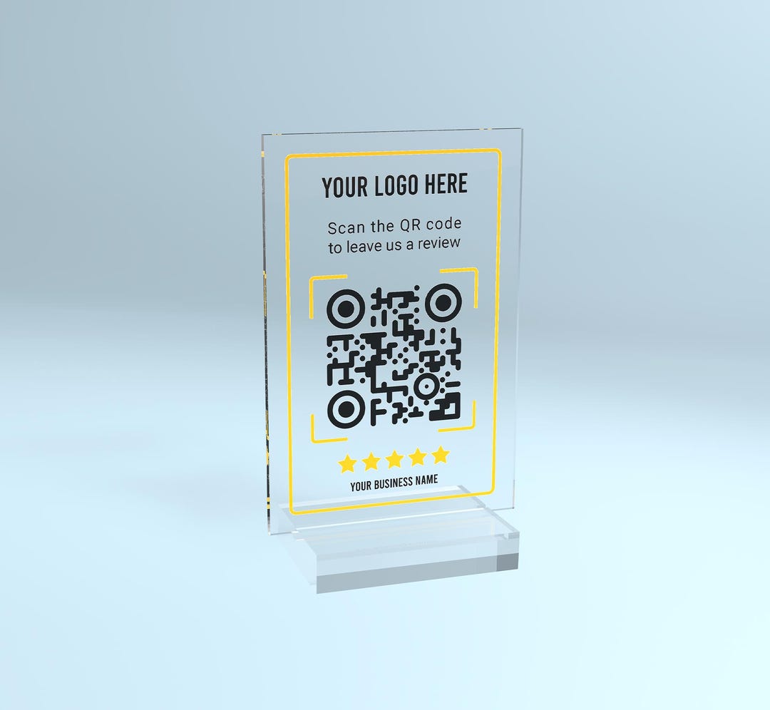 Custom QR Code Acrylic Review Plaque: Small Business Decor - Etsy