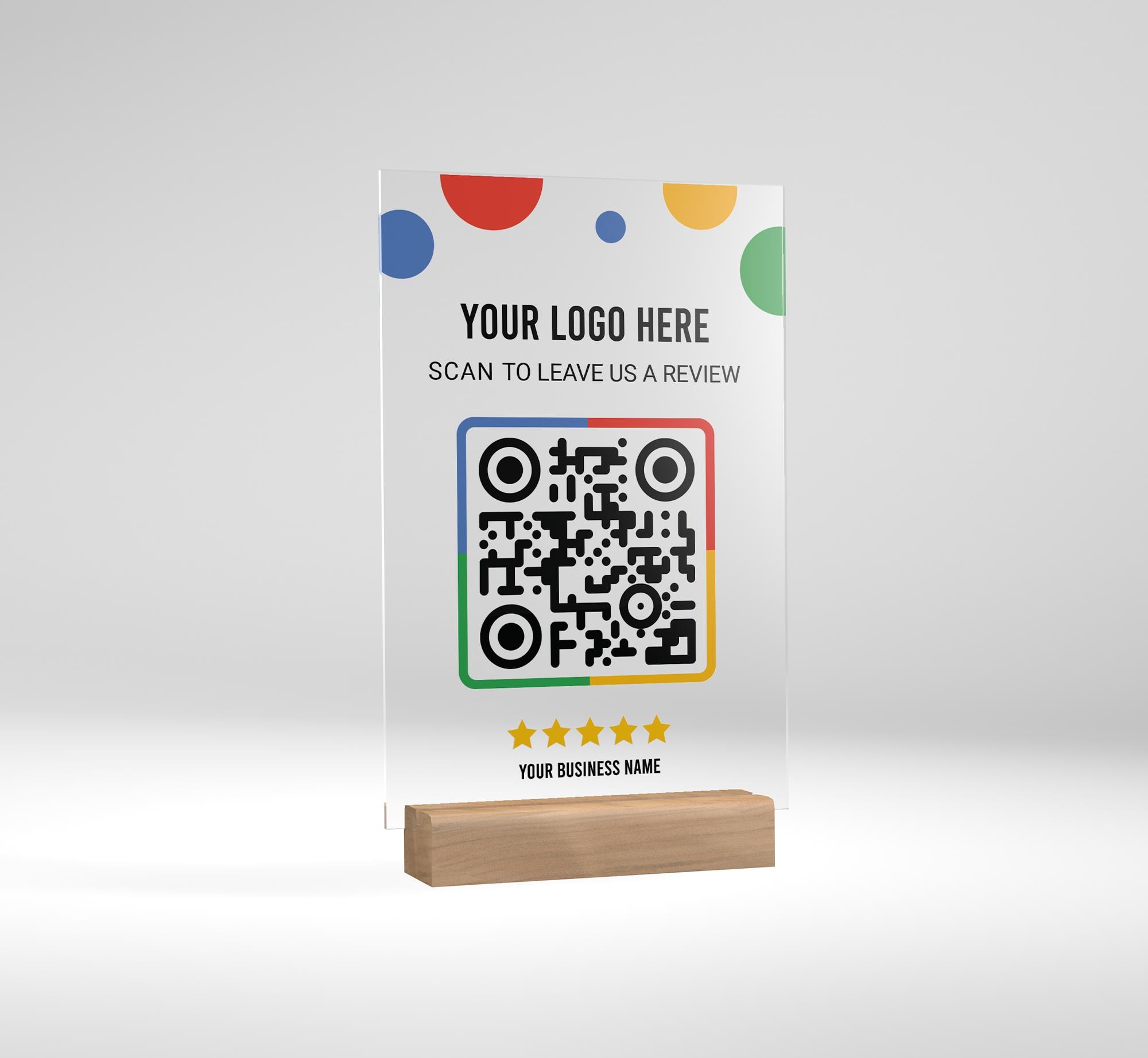 Custom QR Code Acrylic Review Display With Stand - Etsy