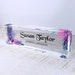 Personalized Name Plate for Desk Leaf Purple Design on Clear Acrylic ...