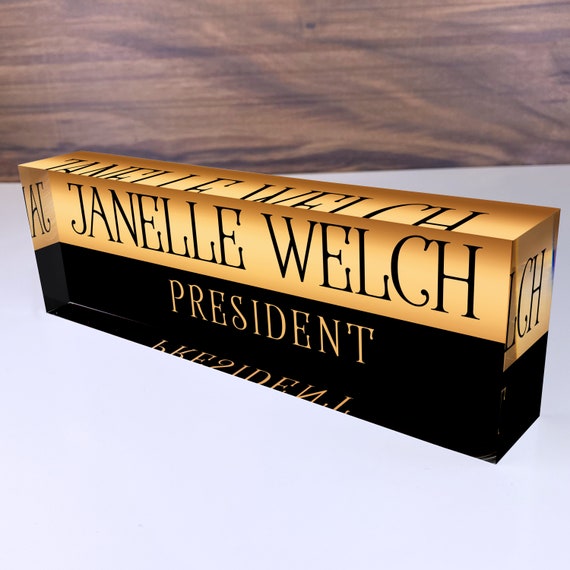 Personalized Name Plate for Desk Custom Office Decor | Etsy