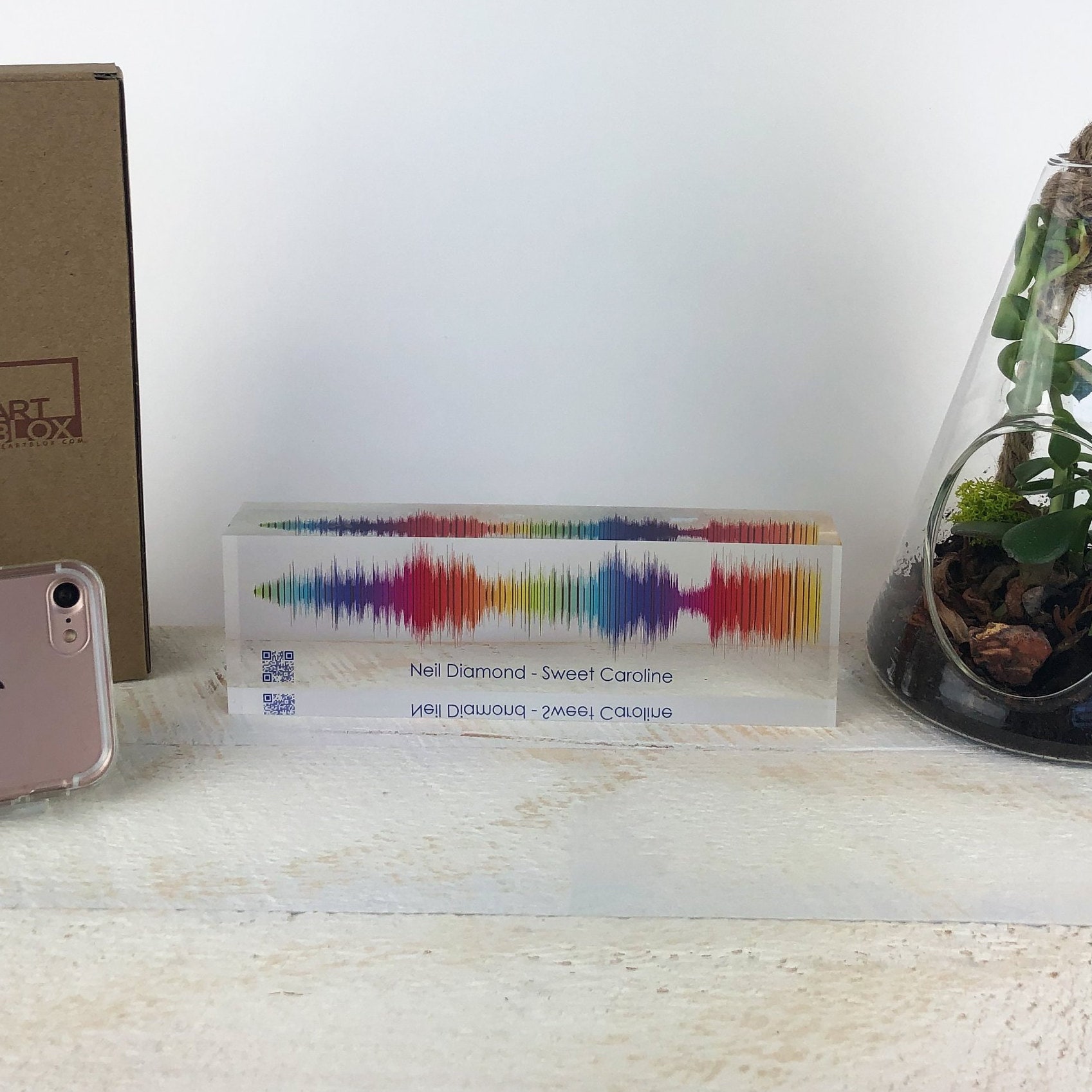 Artblox Soundwave Art With Scannable Qr Code Any Video Voice Recording ...