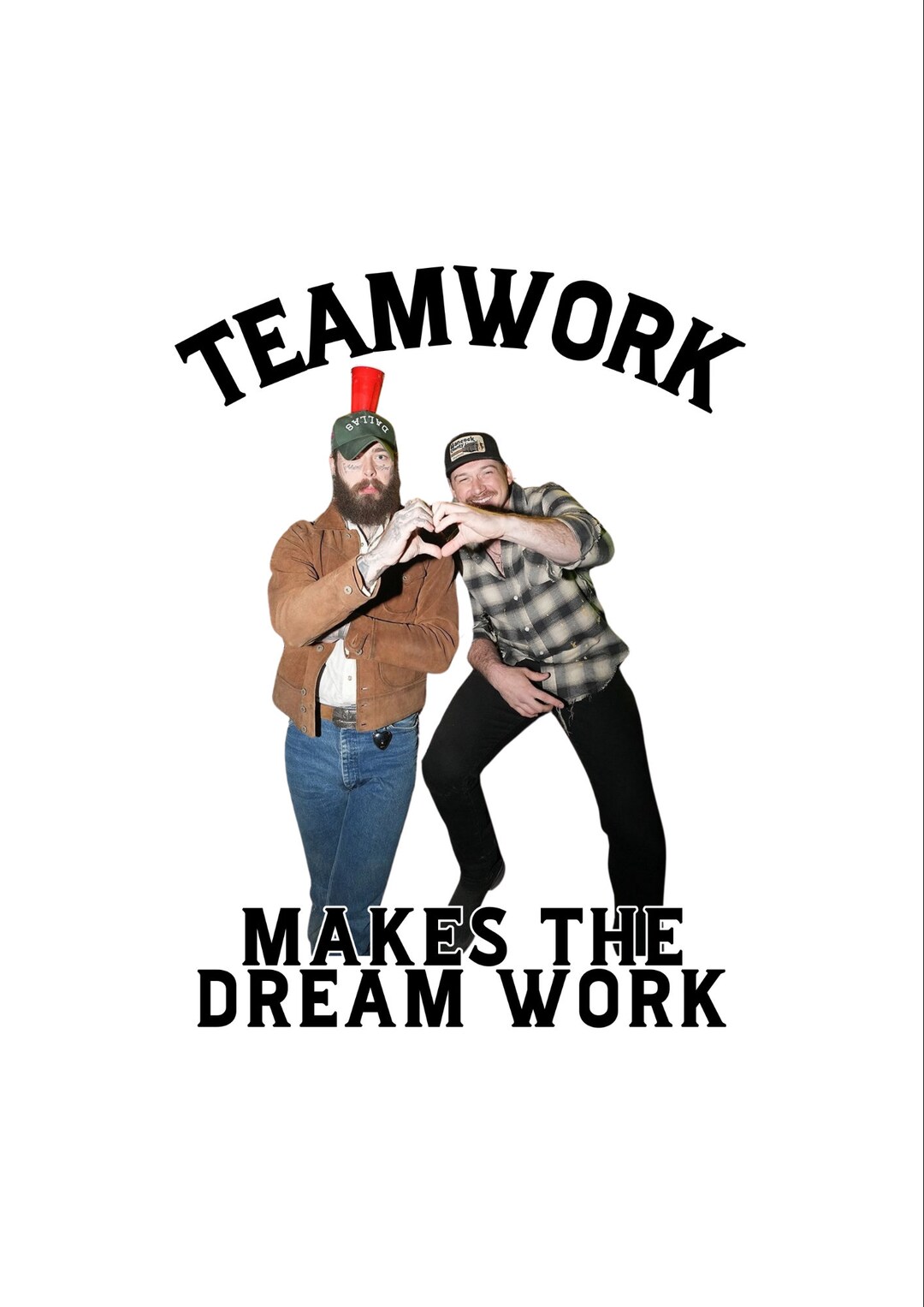 Teamwork Makes the Dreamwork Post & MW DTF TRANSFER Ready to Press - Etsy