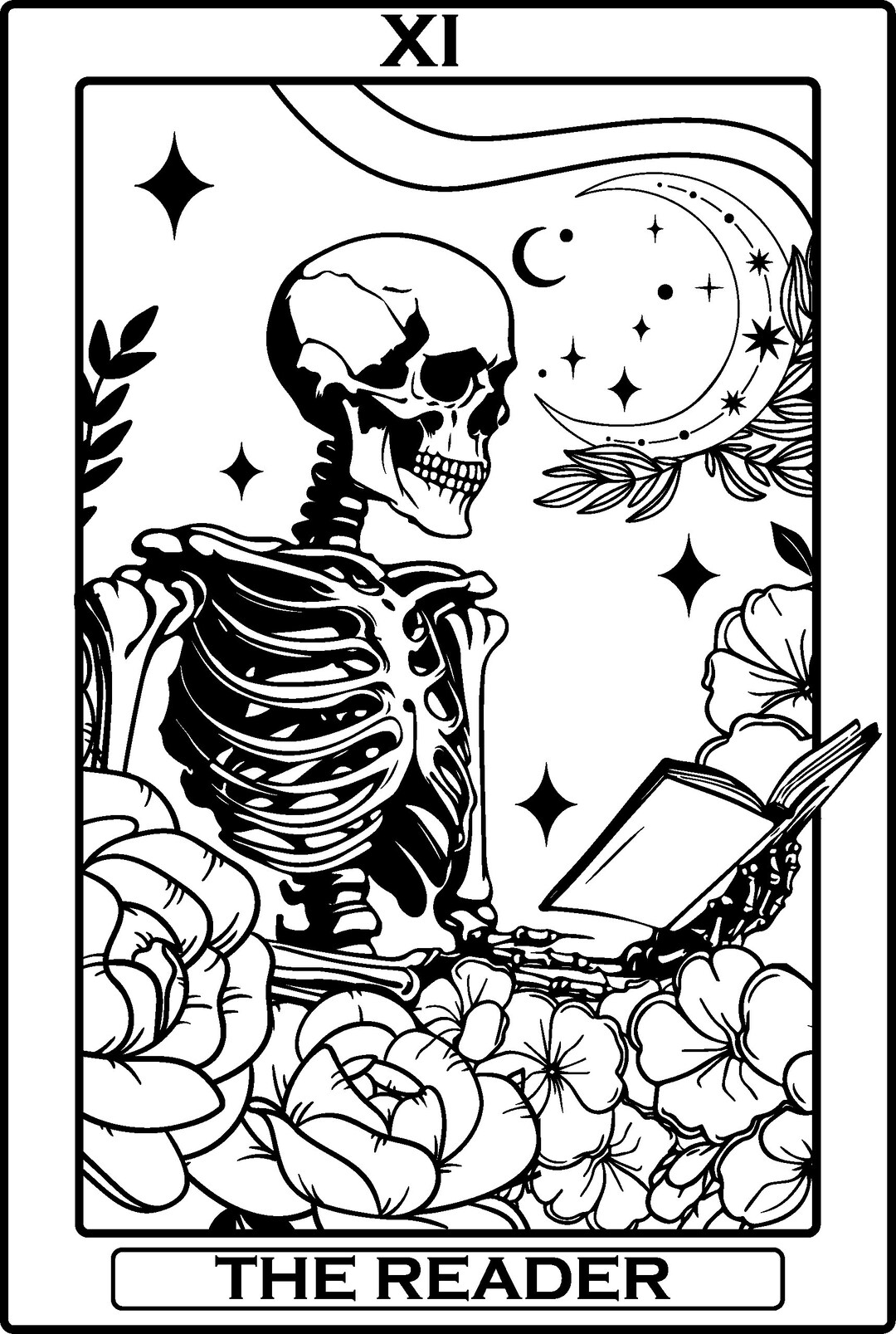 The Reader Tarot Card DTF TRANSFER Ready to Press - Etsy