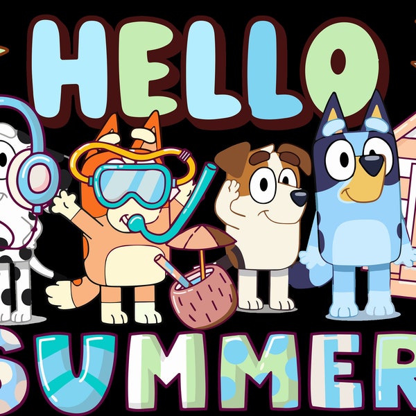 Bluey Friends Dtf Transfer - Etsy