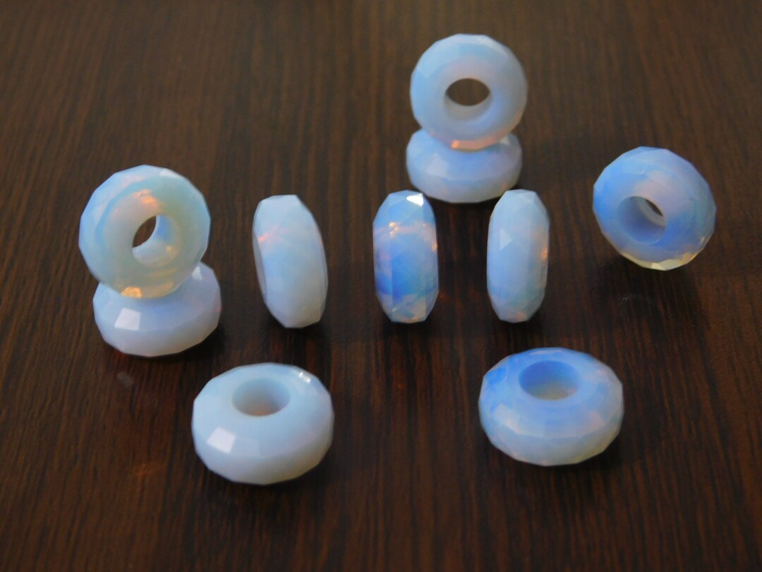 Simulated Fire Opal Lab Quartz, European Bracelet Fit Charms Beads, Big ...