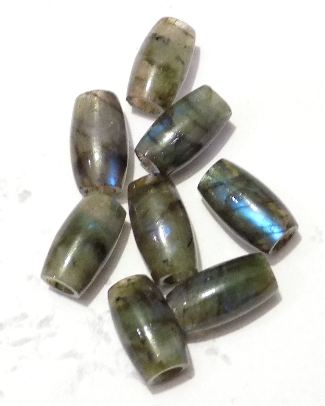 Natural Much Flash Labradorite Gemstone, Smooth Long Barrel Beads, Fine ...
