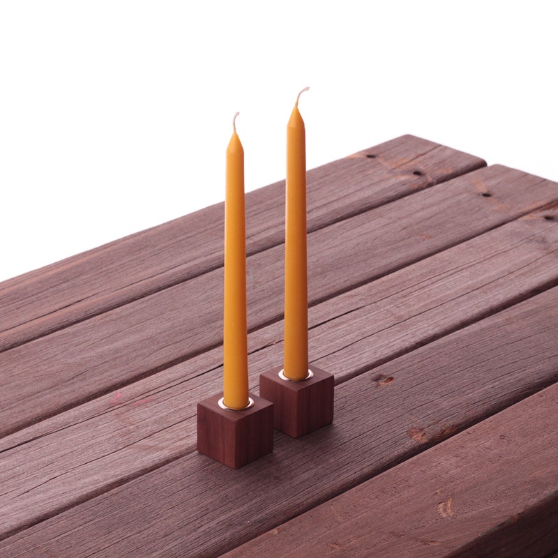 Wooden Candlesticks - Etsy