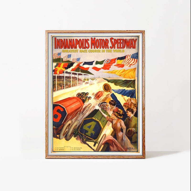 Vintage Race Poster - Etsy