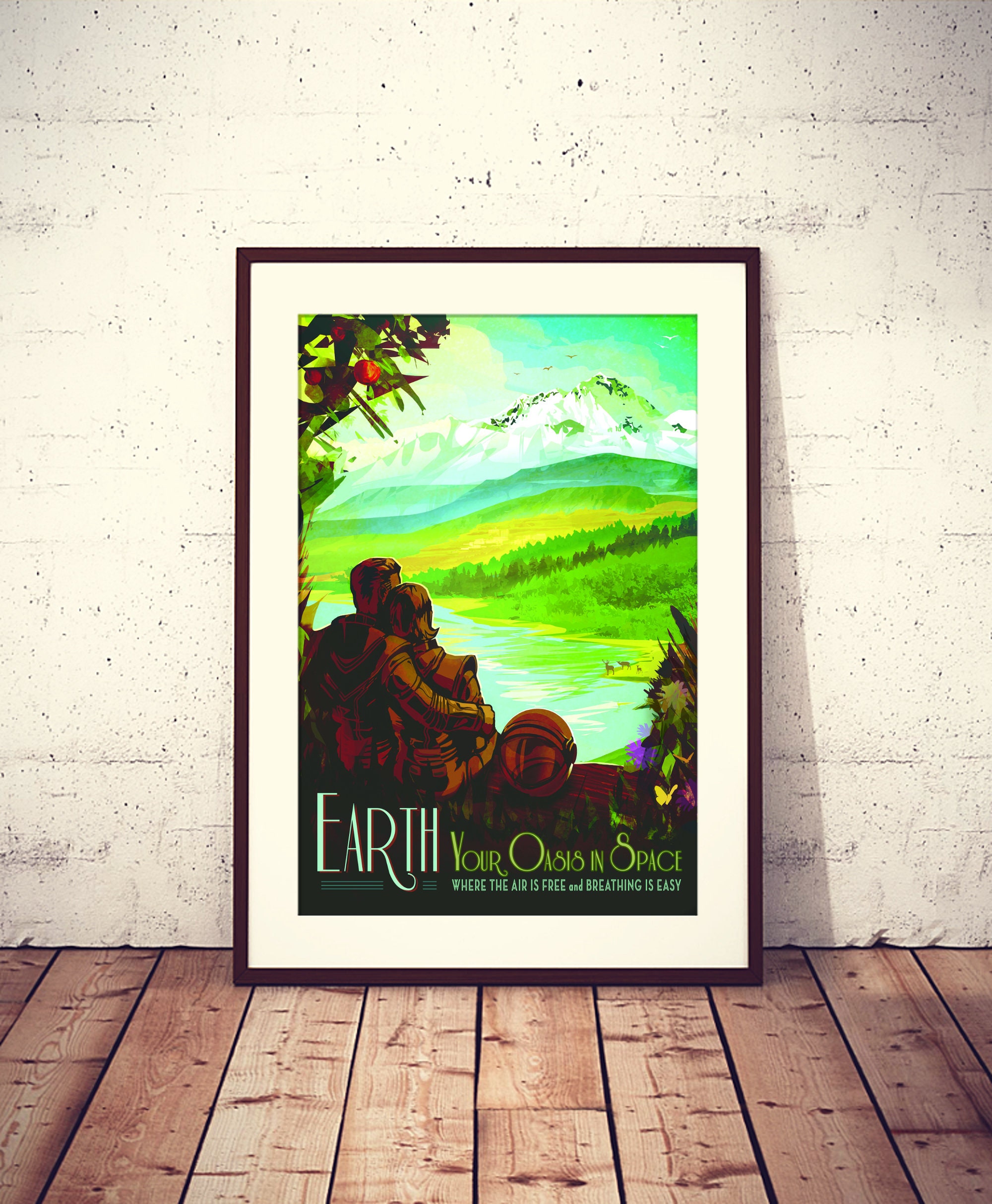 Earth Nasa Poster Digital File Download & Print Instantly | Etsy