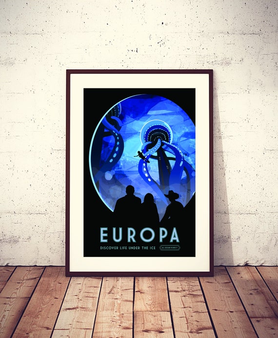 Europa Moon Poster Digital File Download & Print Instantly | Etsy