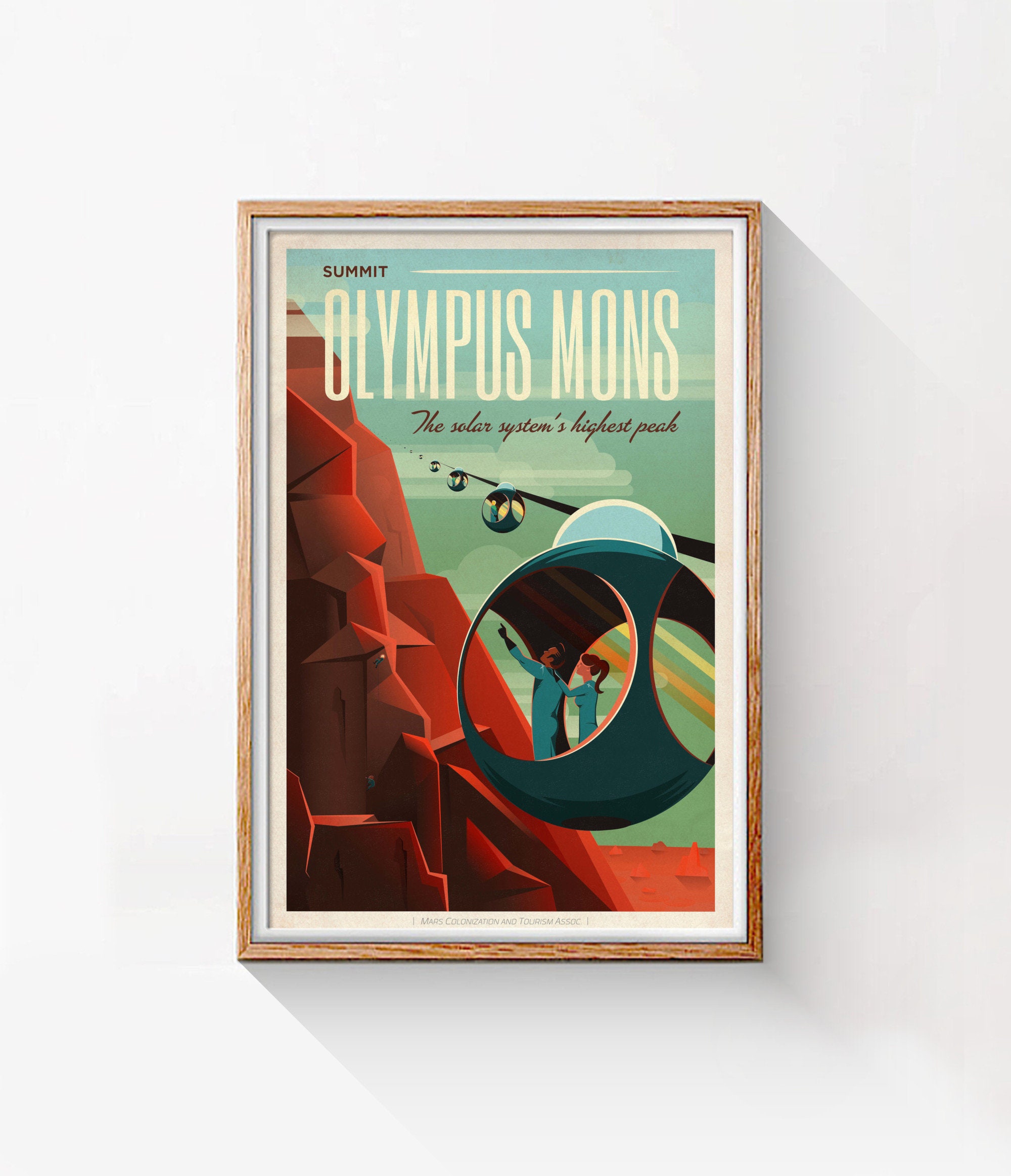 Spacex Mars Tourism Poster for Olympus Mons High Quality File | Etsy