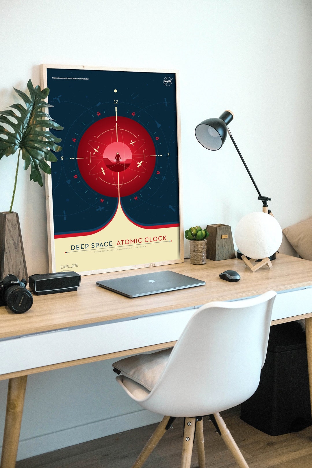 Atomic Clock Red, Nasa Space Poster, HQ Digital File Ready to DOWNLOAD ...