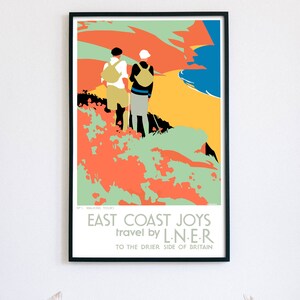 East Coast Joys, 1931 Tourism Poster, Tom Purvis, Digital File Ready to ...
