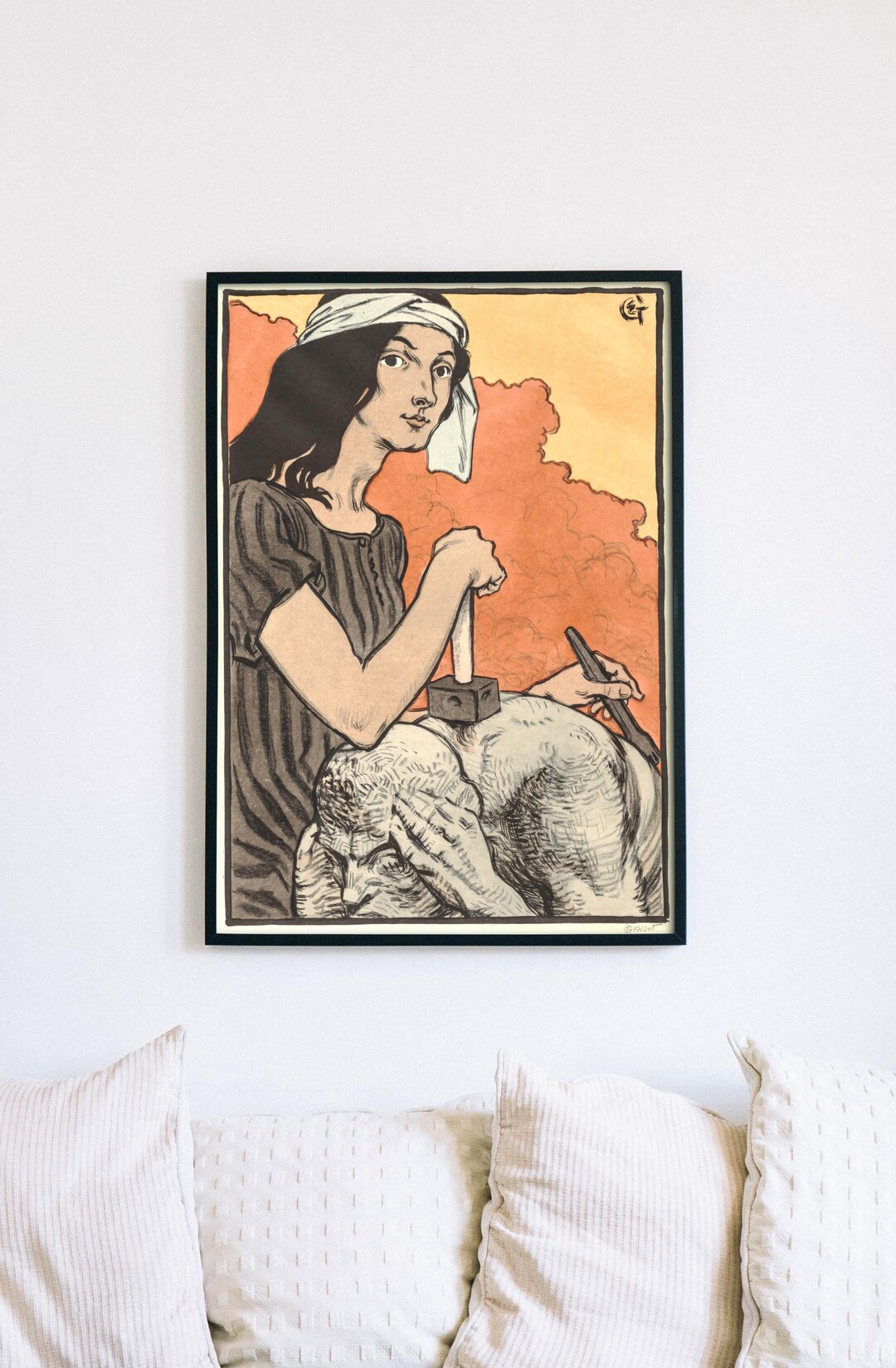 Sculptress, 1897 Eugène Grasset French Artwork, Digital File Ready to ...