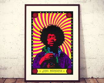 Jimi Hendrix Poster - Etsy