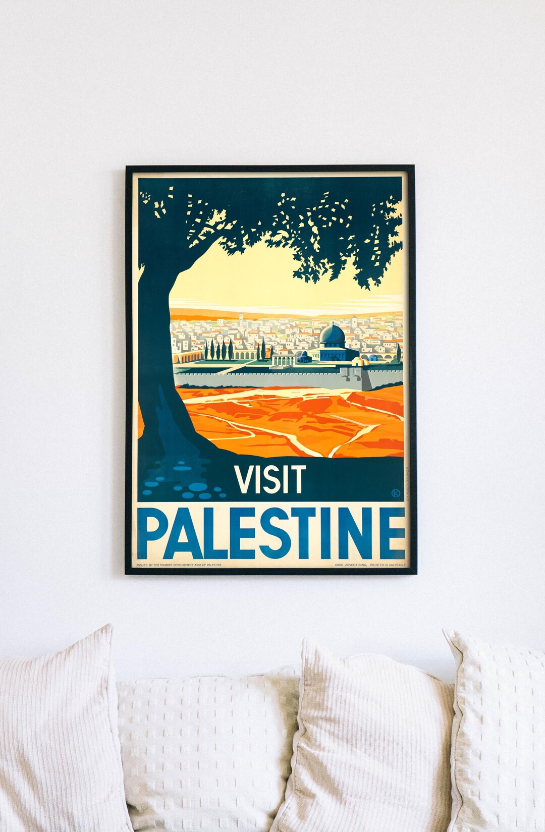 Visit Palestine, 1930s Travel Ad Poster, Digital File Ready to DOWNLOAD ...