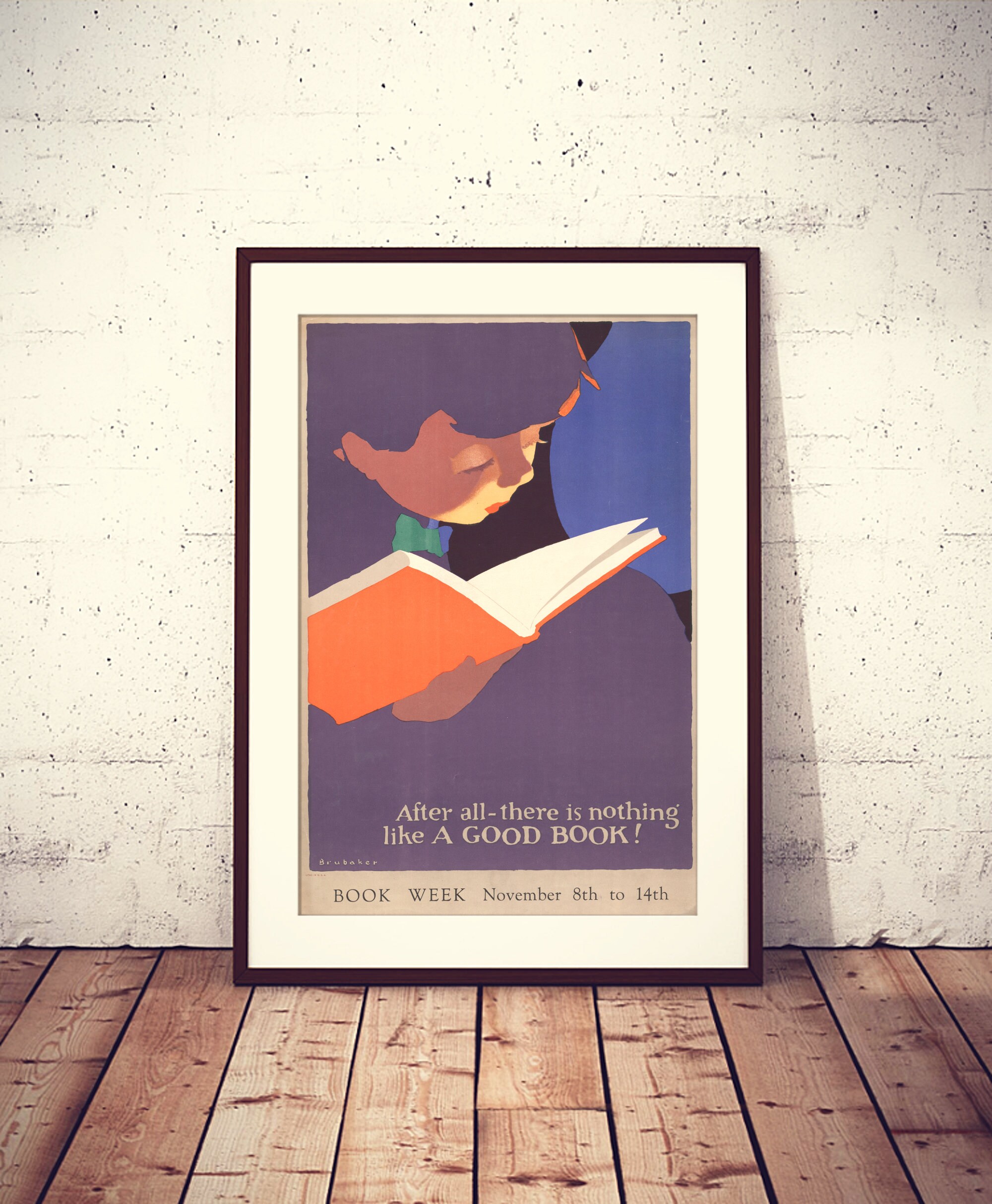 A Good Book Vintage Digital Poster 1920 Book Advertisement | Etsy