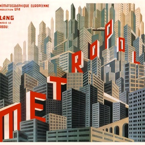Metropolis, 1927 German Expressionist Science-fiction Drama Poster, HQ ...
