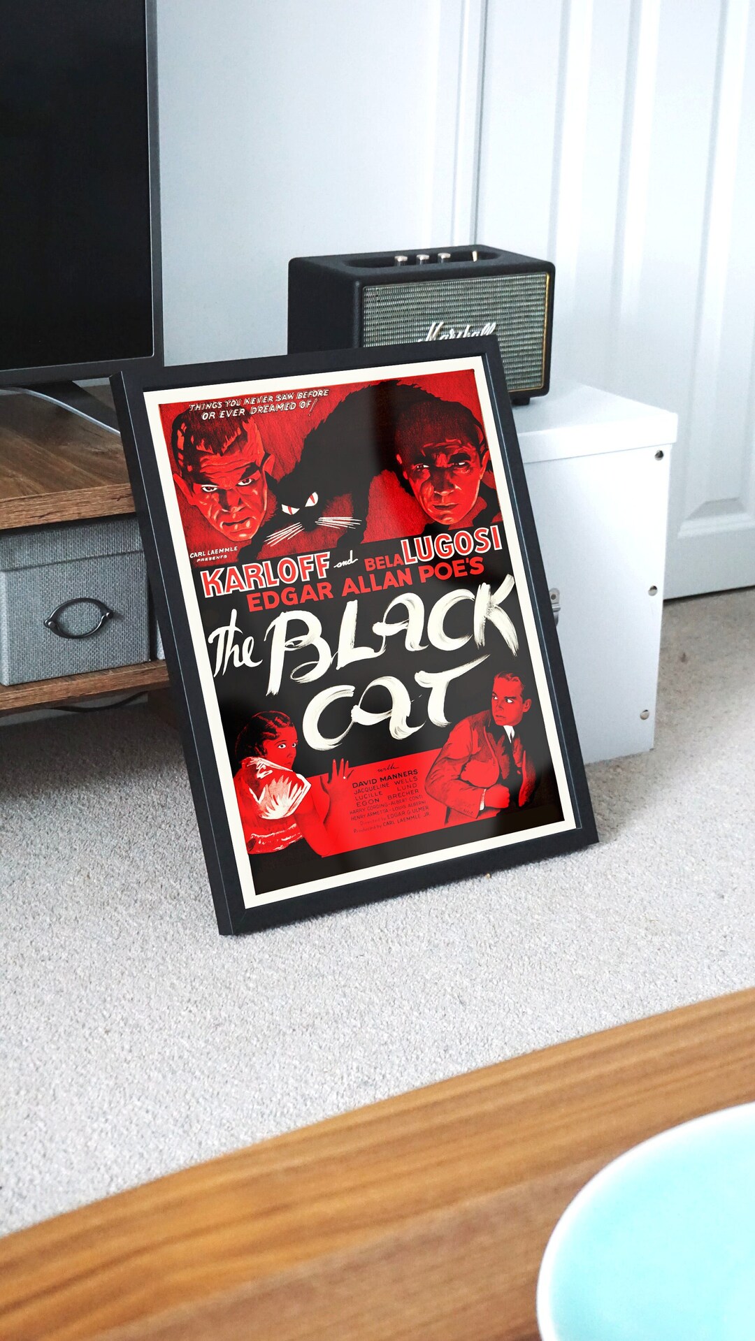 The Black Cat, 1934 American Pre-code Horror Film, Digital Poster Ready ...