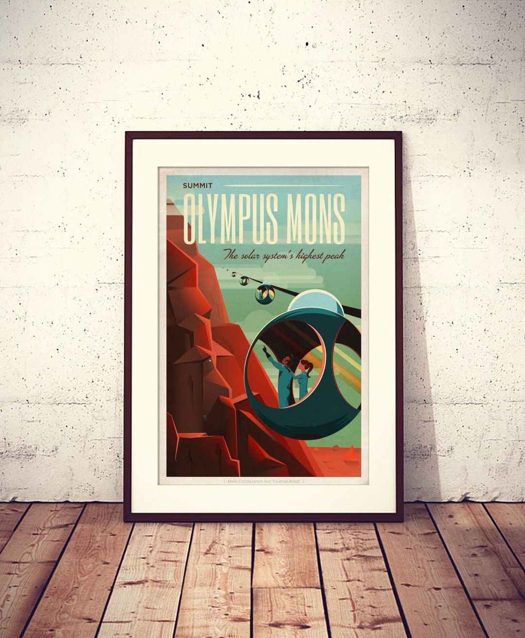 Spacex Mars Tourism Poster for Olympus Mons, High Quality File Ready to ...