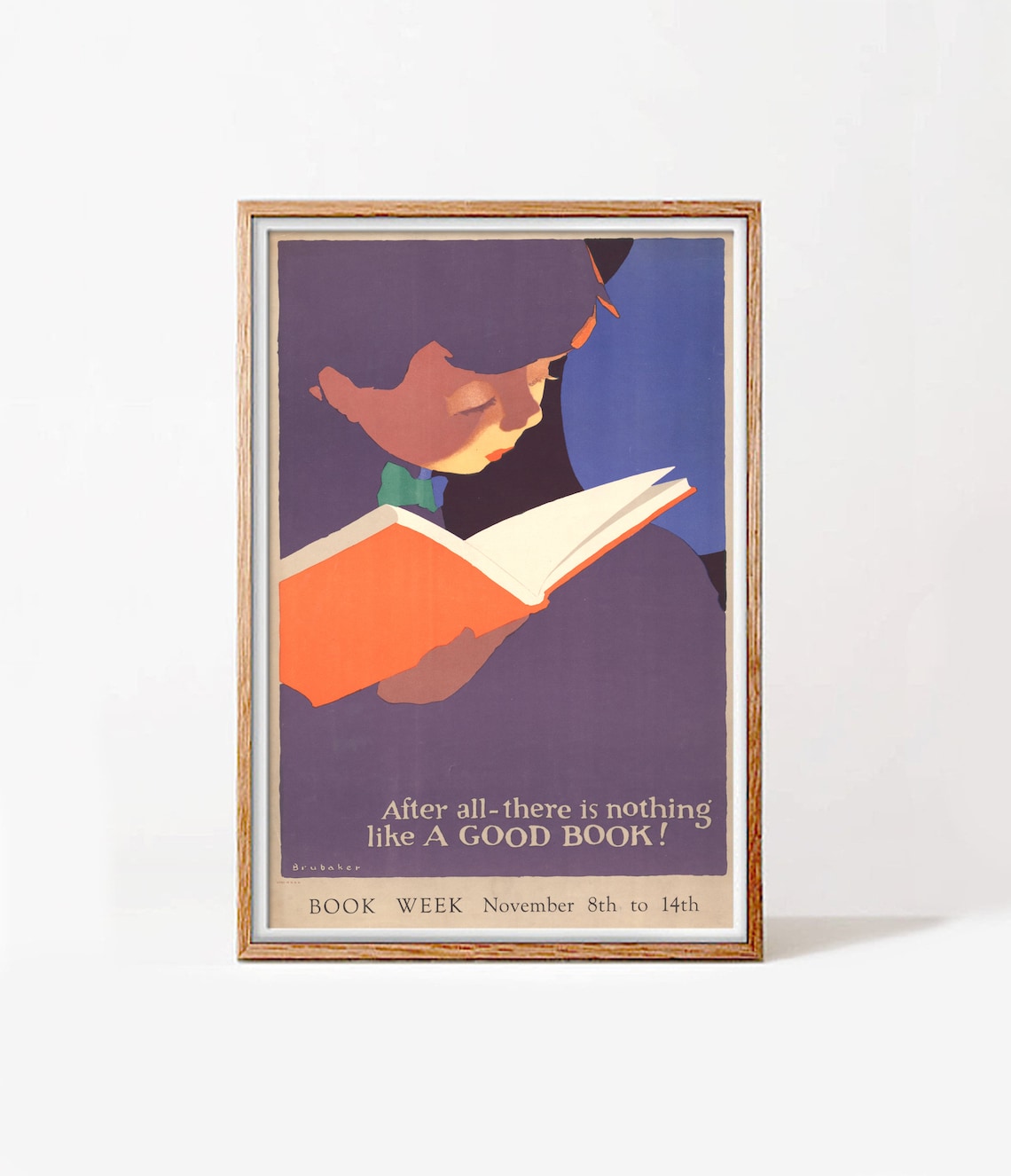 A Good Book Vintage Digital Poster 1920 Book Advertisement - Etsy