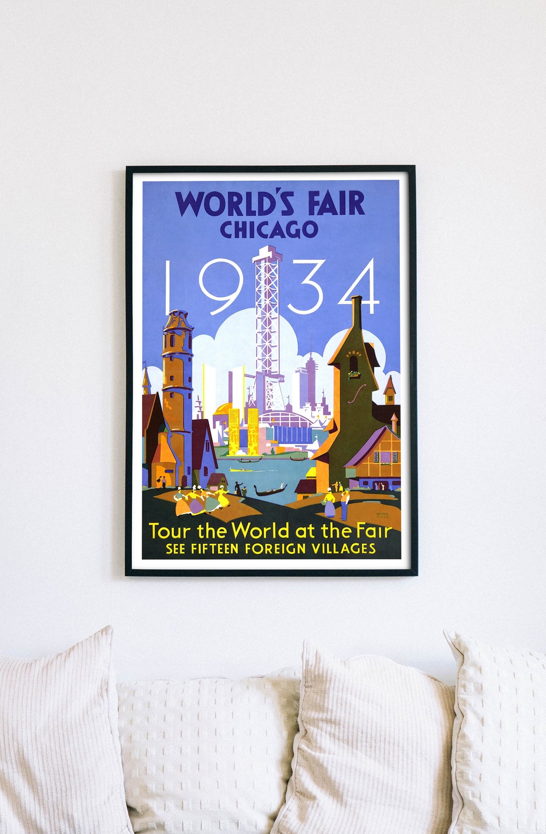 World's Fair Chicago, 1934 Advertisement Vintage Poster, Digital File ...