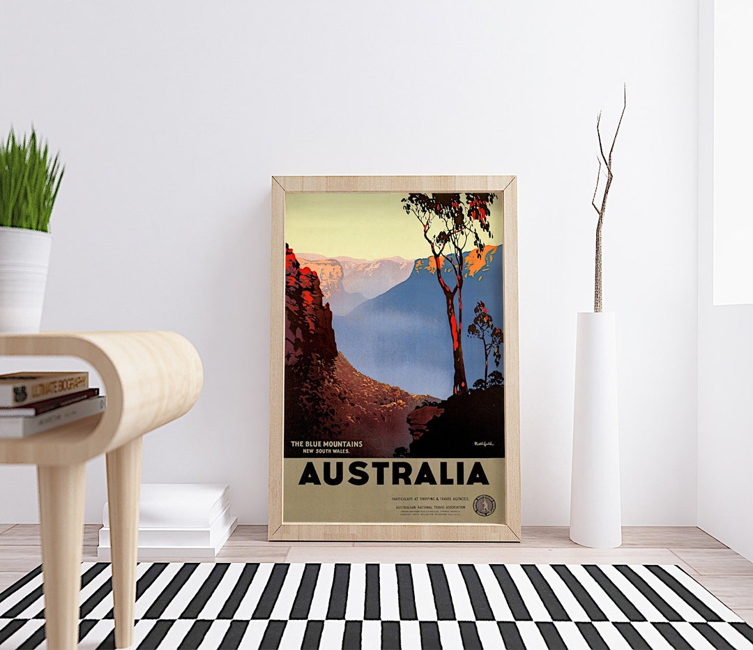 The Blue Mountains, Travel Poster, Australian Tourism Ad, Hq File ...