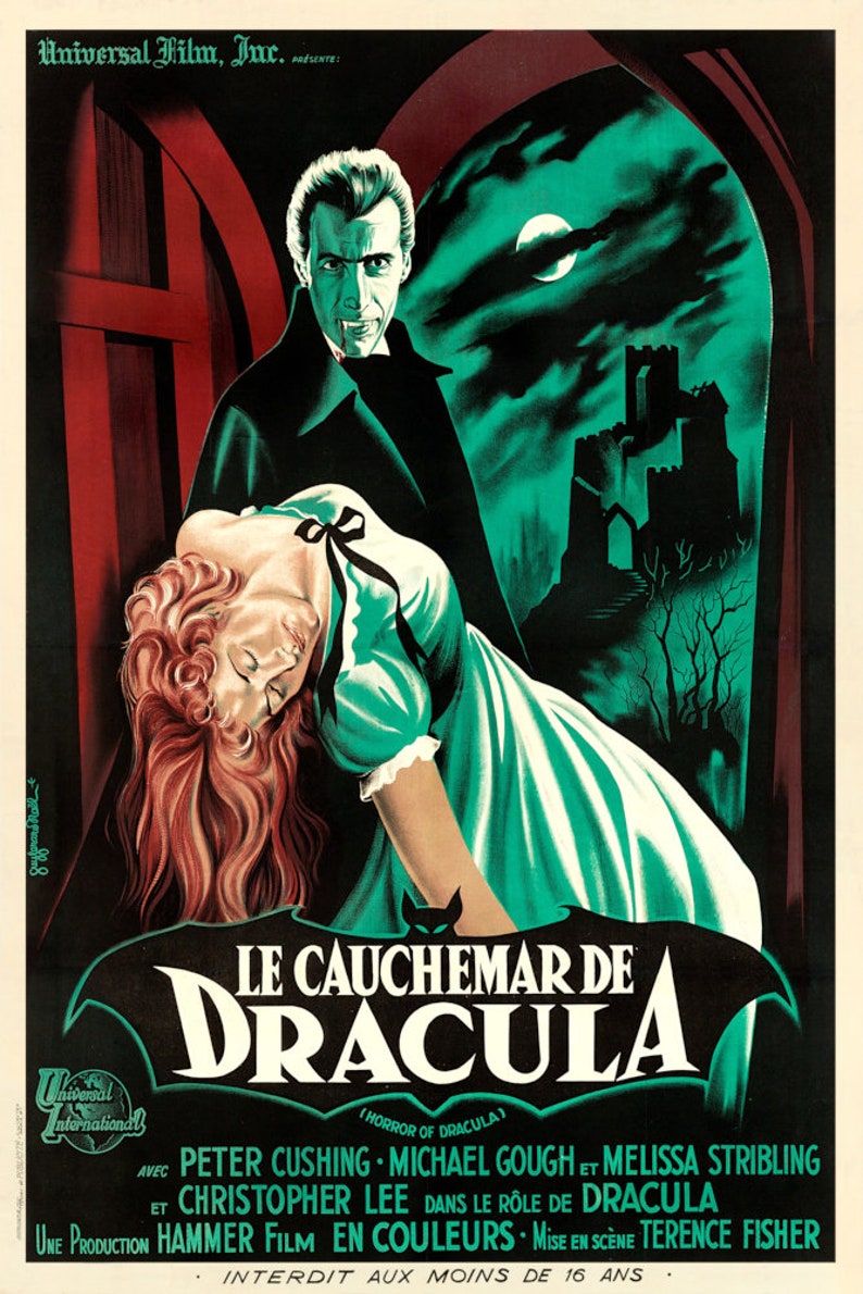 Horror of Dracula 1958 British Gothic Horror Film Digital - Etsy