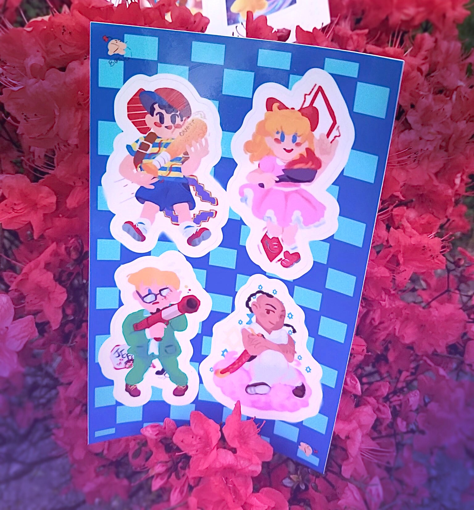 3 Vinyl Earthbound Stickers Ness Paula Polestar Jeff - Etsy